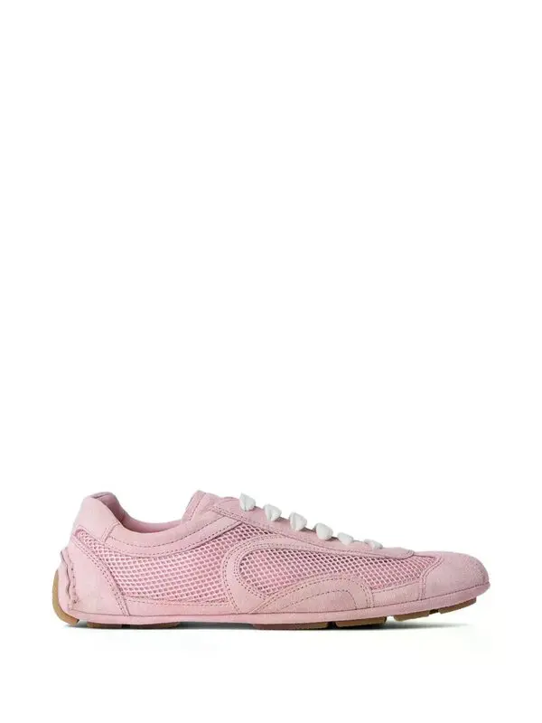 Prada Mesh Panelled Sneakers - Pink