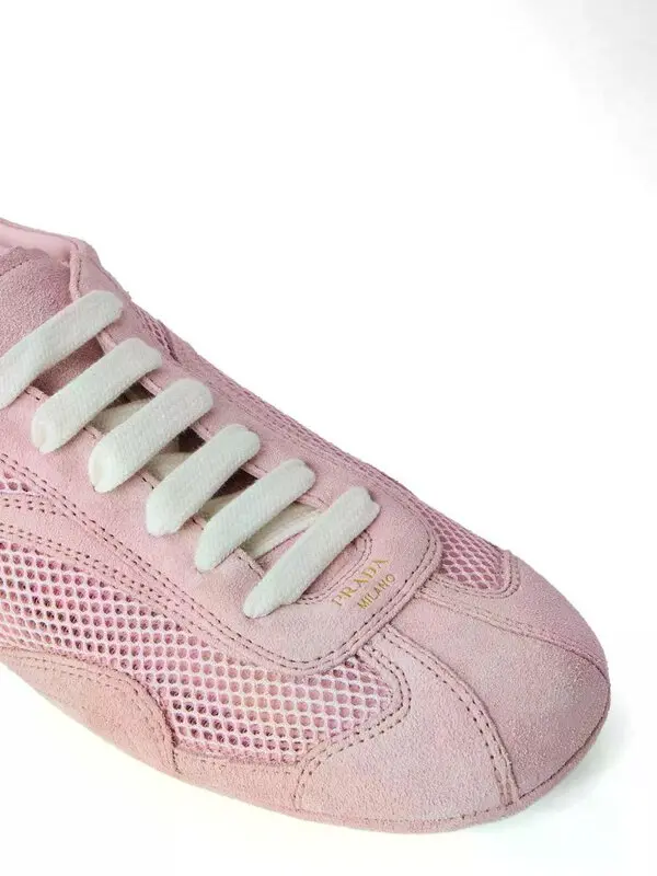 Prada Mesh Panelled Sneakers - Pink