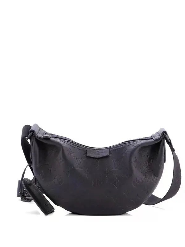 LOUIS VUITTON Hamac Handbag Monogram Shadow Leather Pm - Black