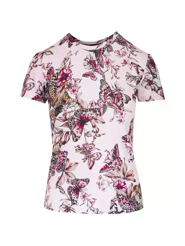 L'Agence Ressi Floral-print T-shirt - Pink
