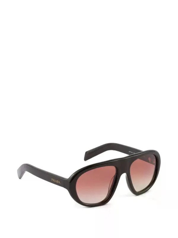 Prada Oversized Pilot Sunglasses - Brown