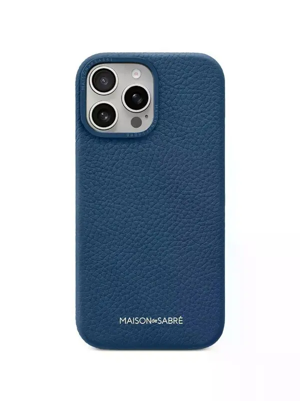 MAISON DE SABRE Leather Iphone 16 Pro Max Phone Case - Blue