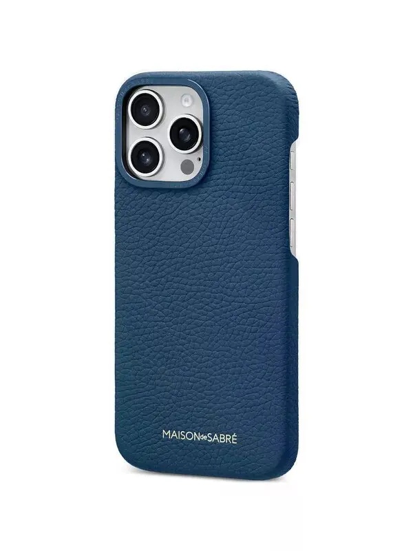 MAISON DE SABRE Leather Iphone 16 Pro Max Phone Case - Blue