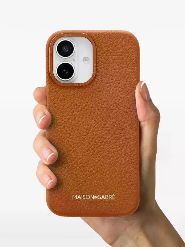 MAISON DE SABRE Iphone 16 Leather Phone Case - Brown