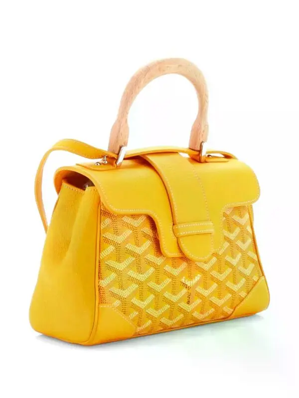 Goyard Saigon Top Handle Mini Shoulder Bag Coated Canvas With Leather - Orange