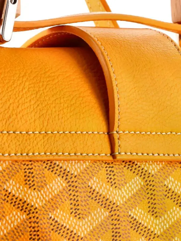 Goyard Saigon Top Handle Mini Shoulder Bag Coated Canvas With Leather - Orange
