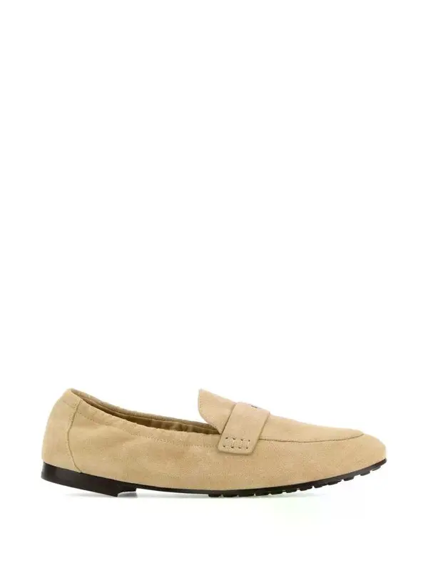 Tory Burch Logo Suede Loafers