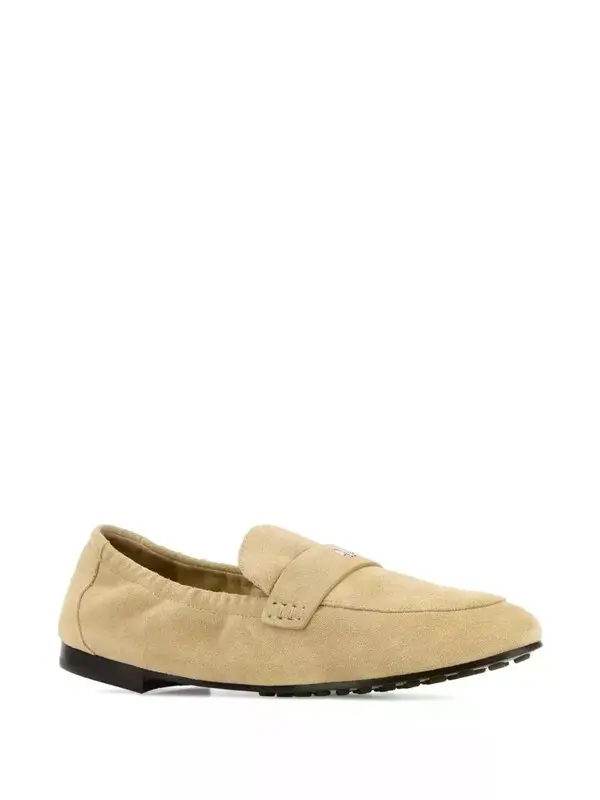 Tory Burch Logo Suede Loafers
