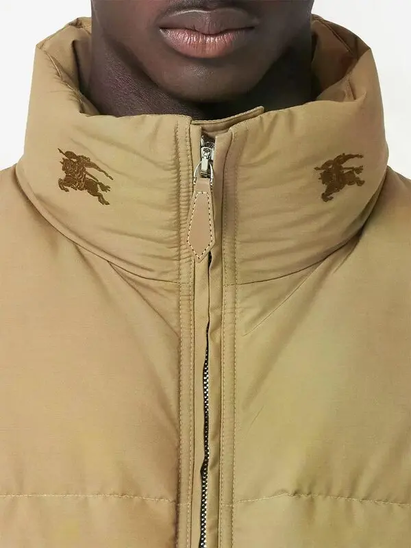 Burberry Embroidered-logo Puffer Jacket