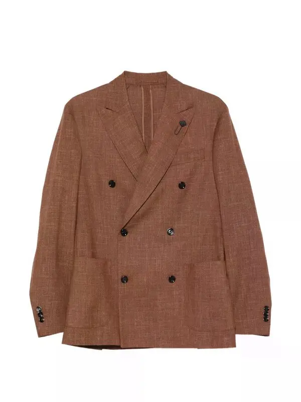 LARDINI Double-breasted Wool Jacket
