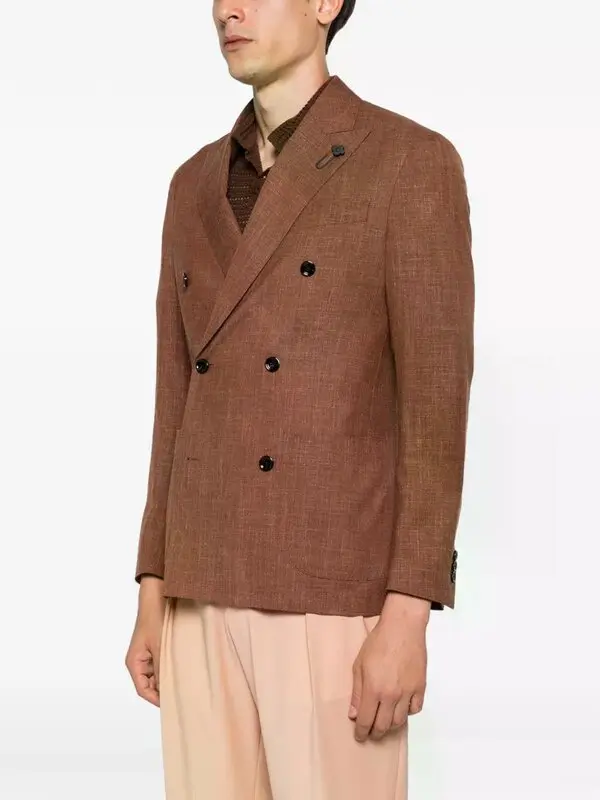 LARDINI Double-breasted Wool Jacket