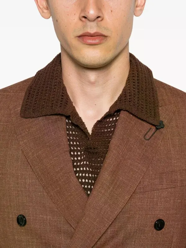 LARDINI Double-breasted Wool Jacket
