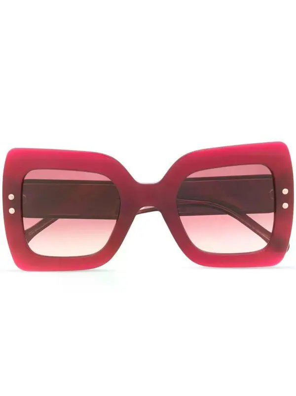 Carolina Herrera Oversized Square-frame Sunglasses - Red
