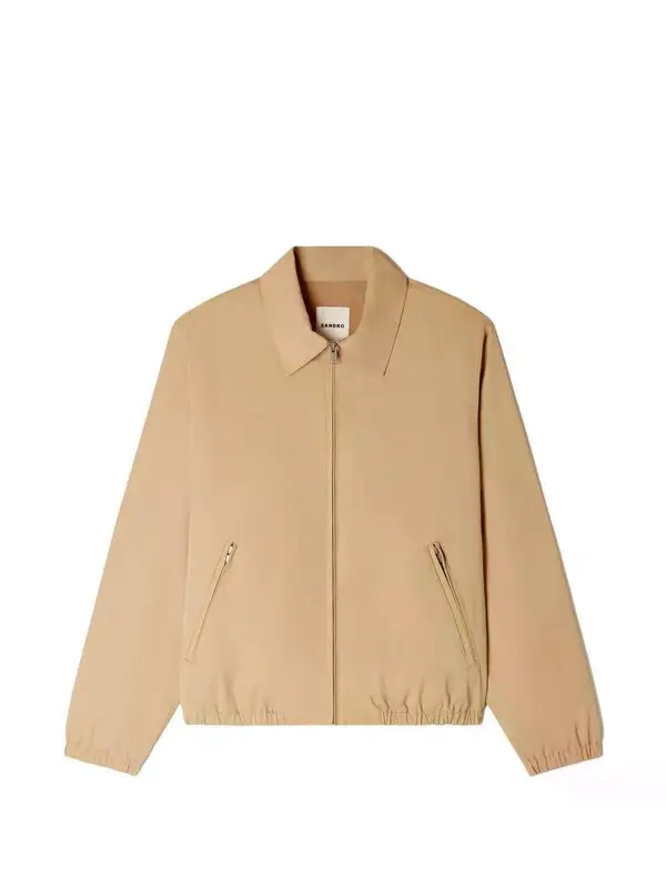Sandro Cotton Zip-up Jacket - Neutrals