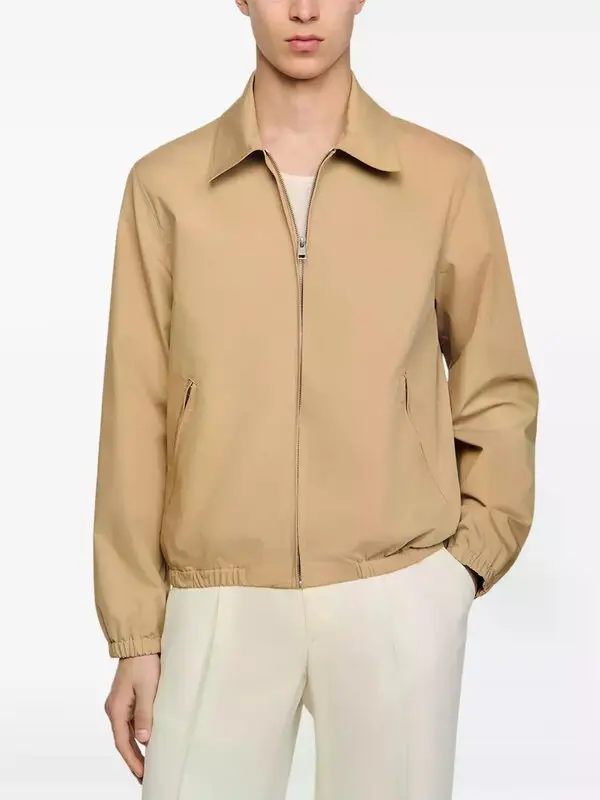 Sandro Cotton Zip-up Jacket - Neutrals