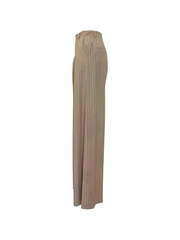 LE SULLY STUDIO Pinstripe Pleated Trousers - Neutrals