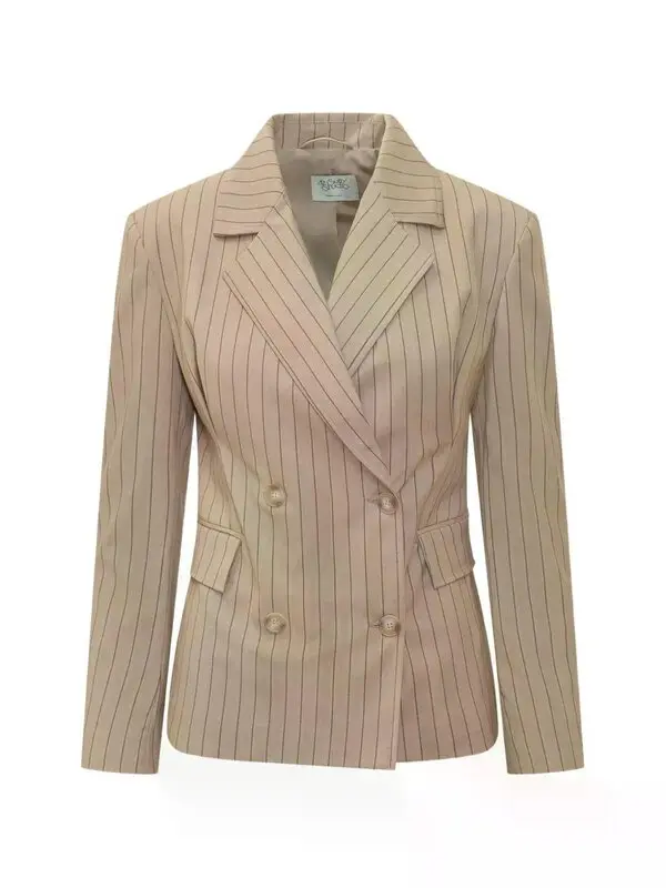 LE SULLY STUDIO Pinstripe Double-breasted Jacket