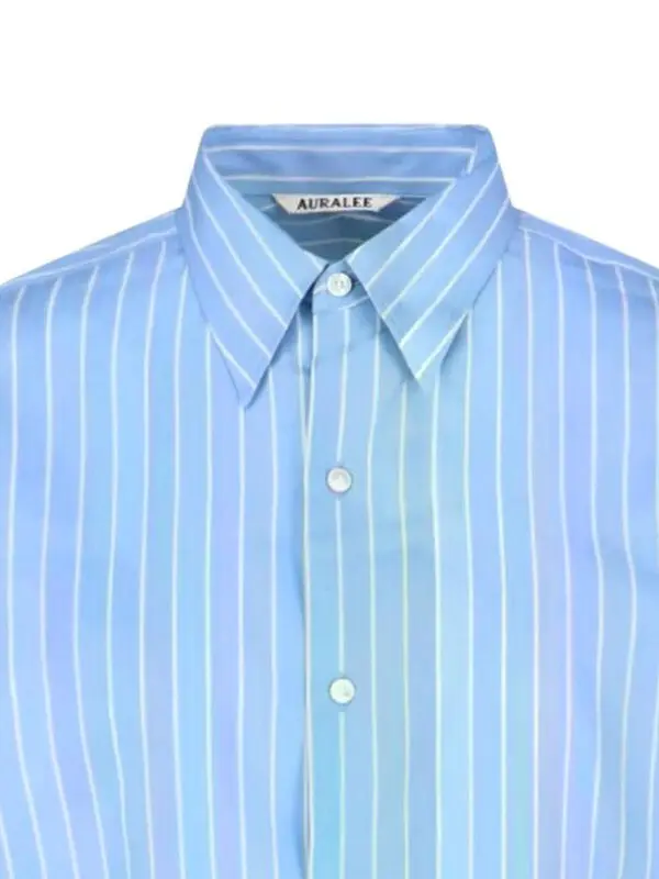 Auralee Striped Shirt - Blue