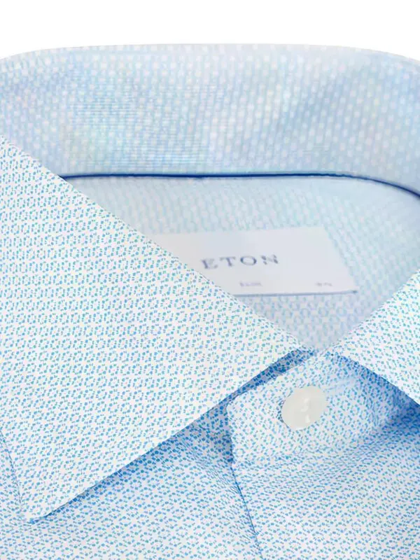 Eton Patterned Shirt - Blue