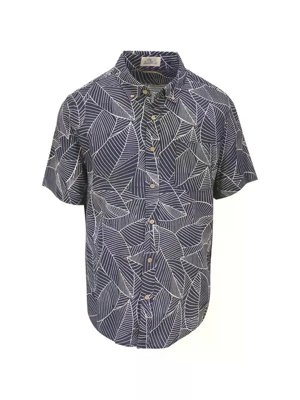 Faherty Brand Leaf-print Short-sleeved Shirt