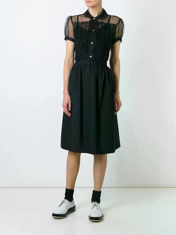 Comme Des Garçons Elasticated Waist Mid-length Skirt