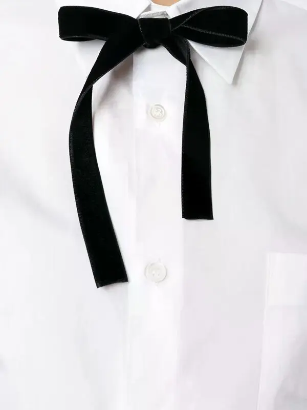 Comme Des Garçons Bow-detail Cotton Shirt