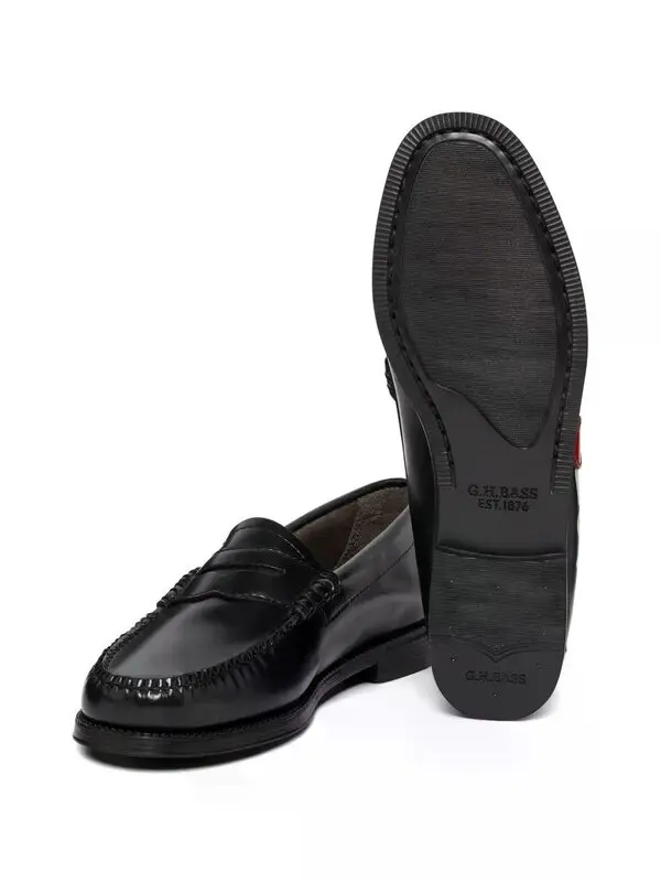 G.H.BASS Penny Loafers With Heart Detail - Black