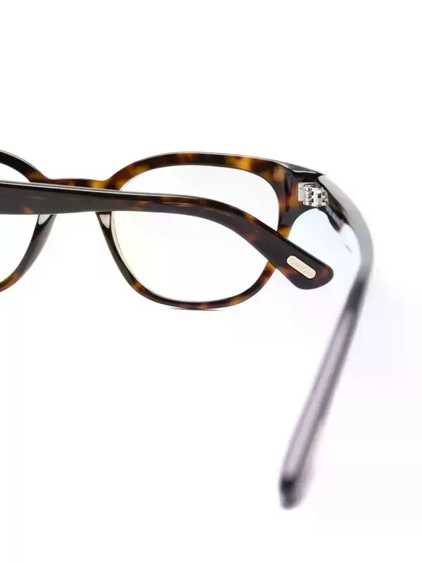 TOM FORD Geometric Frame Eyeglasses - Brown
