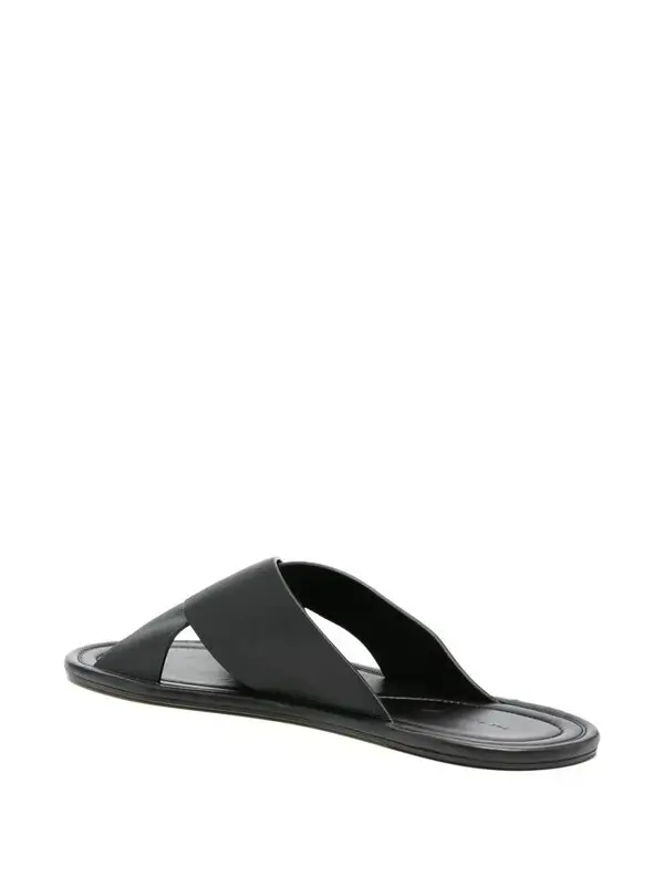 THE ROW Malick Crossed-strap Sandals - Black