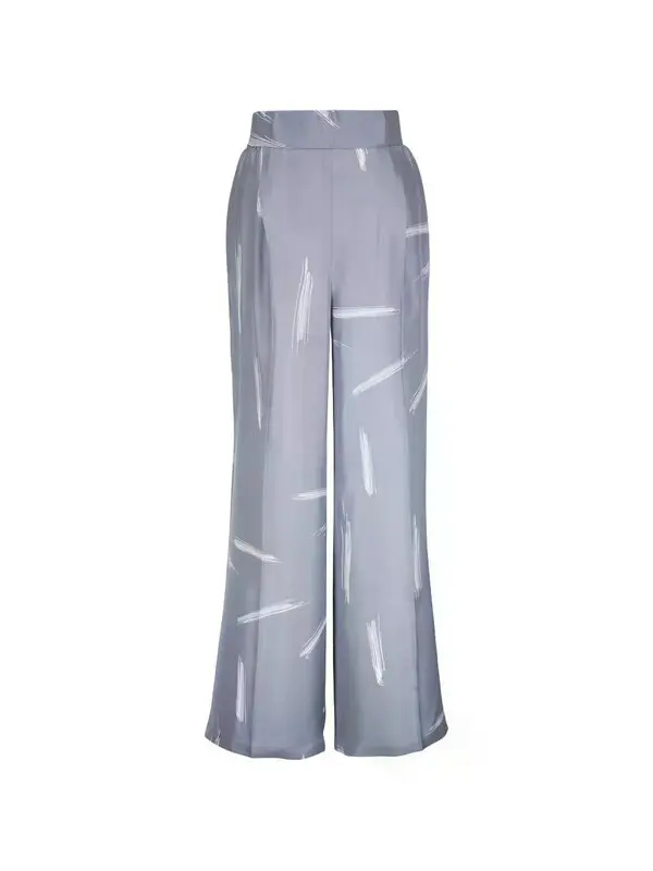 Kiton Printed Palazzo Pants - Grey