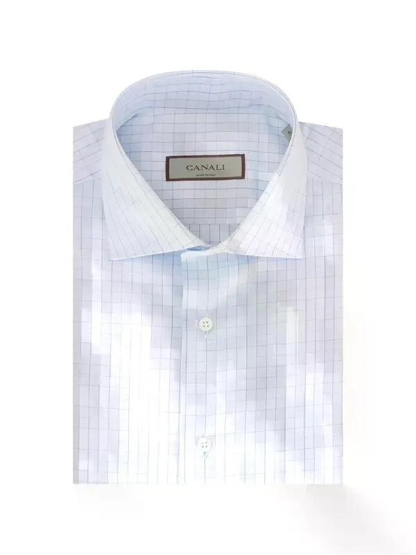 Canali Check Shirt - Blue