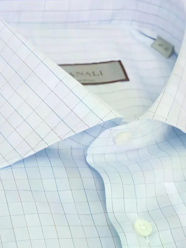 Canali Check Shirt - Blue