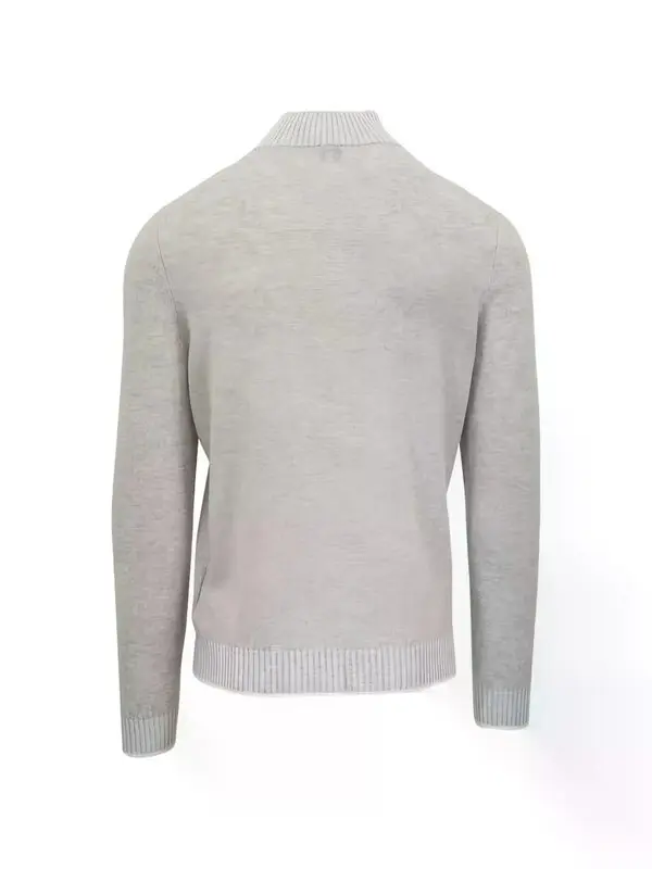 Fedeli Half-zip Cashmere Sweater - Grey