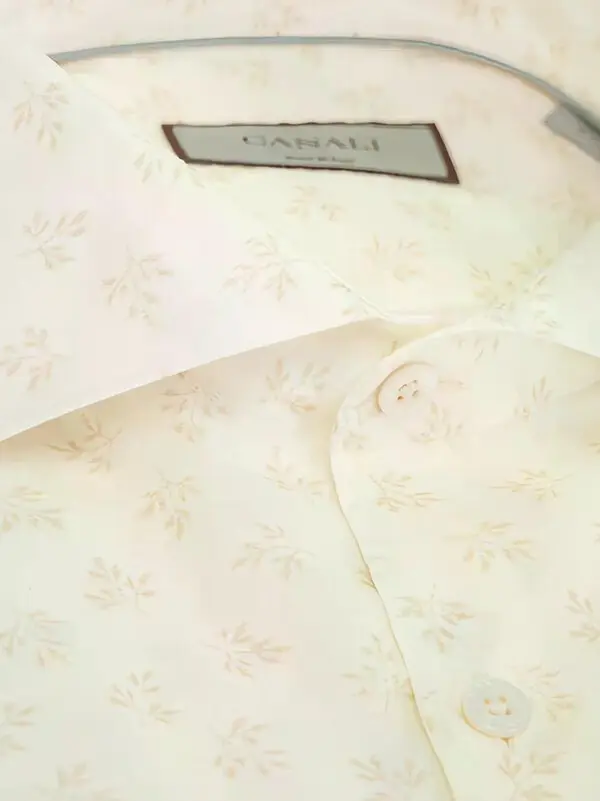 Canali Botanical Print Floral Shirt