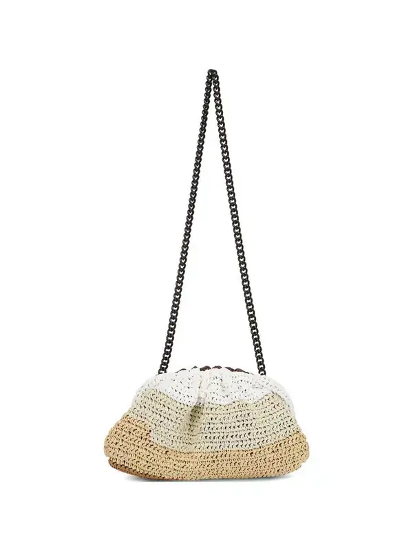 Maria La Rosa Chain-strap Clutch - Neutrals