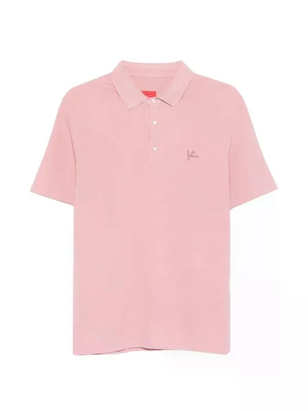 Isaia Short-sleeve Polo Shirt - Pink