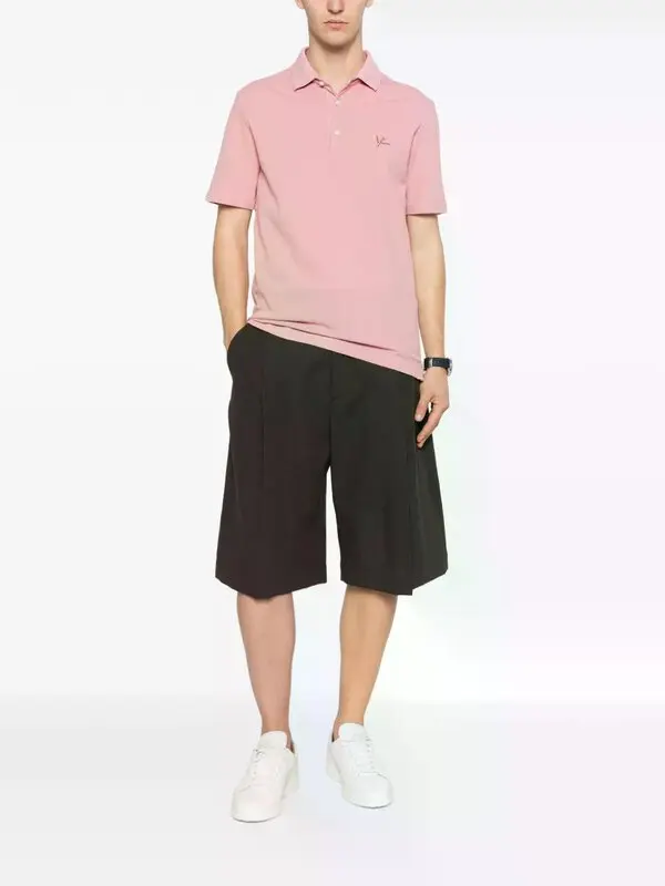 Isaia Short-sleeve Polo Shirt - Pink