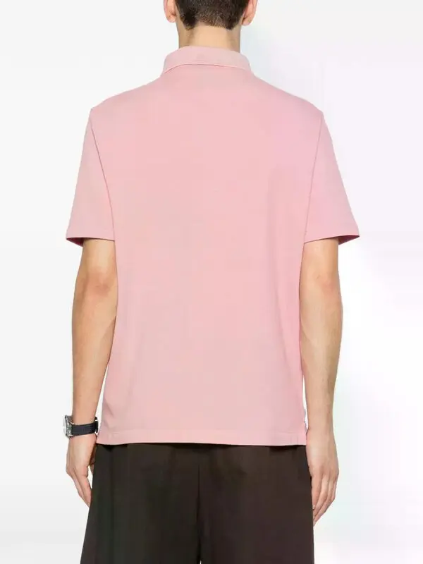 Isaia Short-sleeve Polo Shirt - Pink
