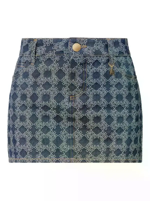 Amiri Quad Denim Mini Skirt