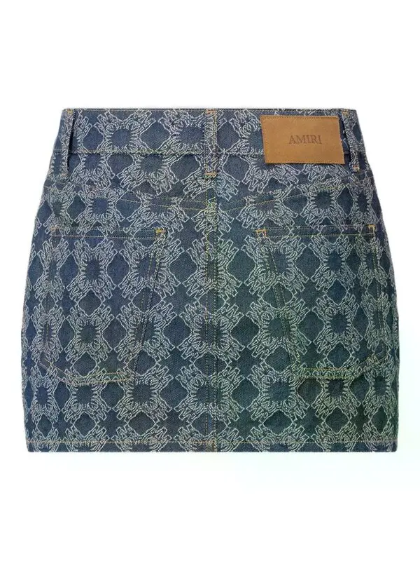 Amiri Quad Denim Mini Skirt