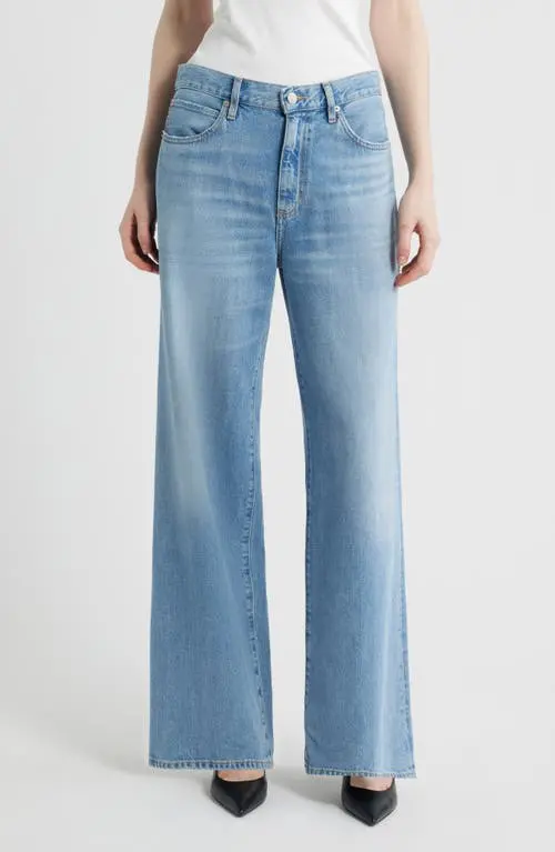 FRAME The Off Duty Stroll Wide Leg Jeans - Frey