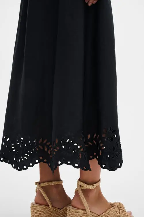 MALINA Chara Broderie Anglais Maxi Skirt
