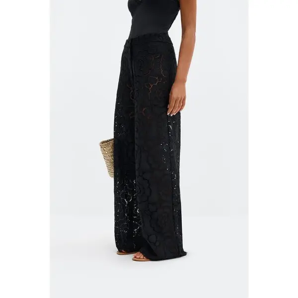 MALINA Stacey Wide-leg Lace Trousers