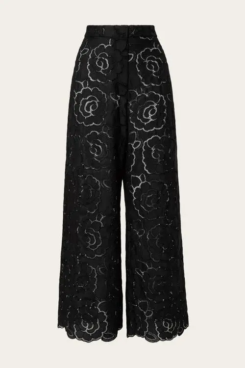 MALINA Stacey Wide-leg Lace Trousers