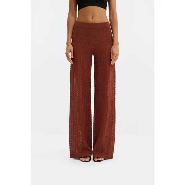 MALINA Martina Wide Leg Knitted Trousers