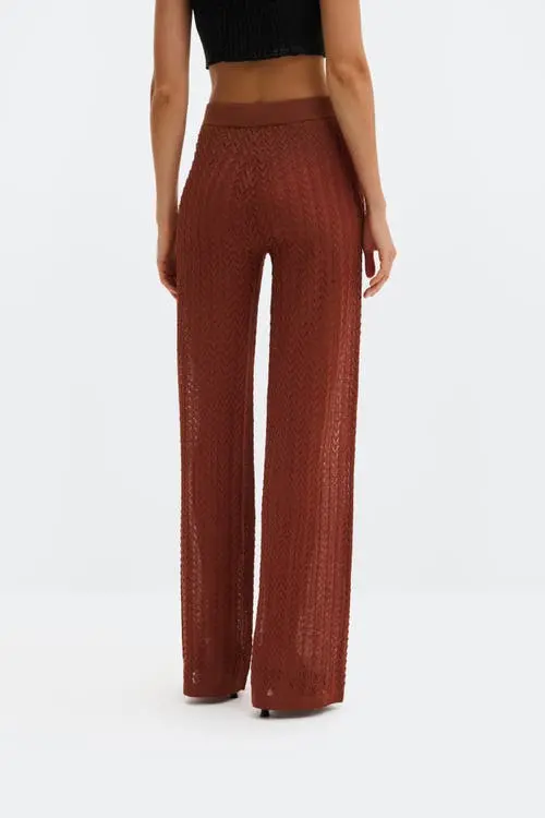 MALINA Martina Wide Leg Knitted Trousers