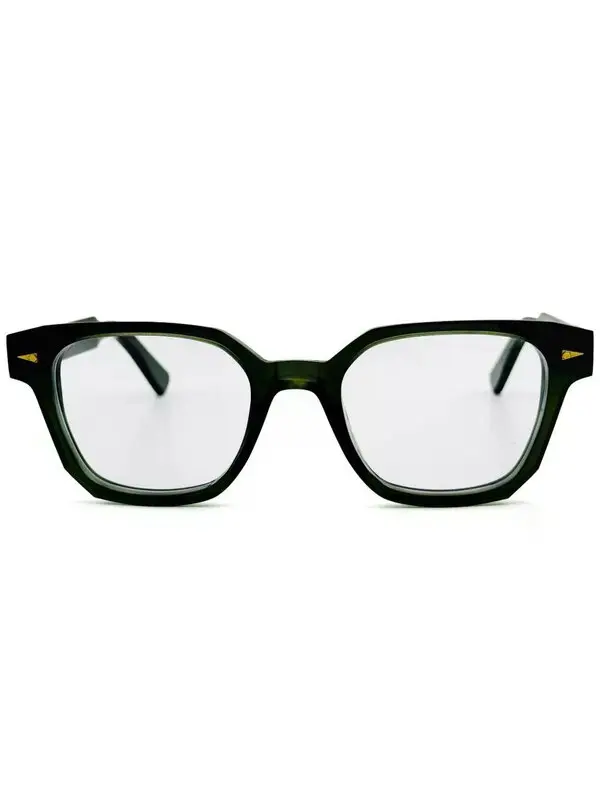 AHLEM Saint Georges Square Frame Glasses - Green