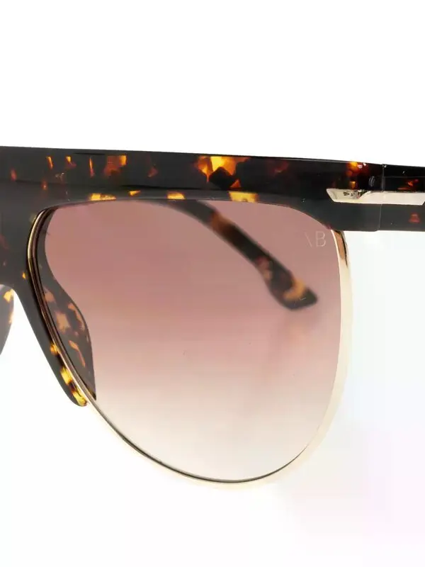 Victoria Beckham Browline-frame Sunglasses - Brown