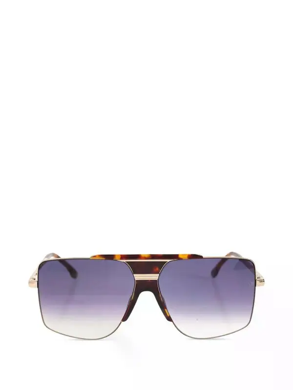 Victoria Beckham Tortoiseshell Geometric Sunglasses - Brown