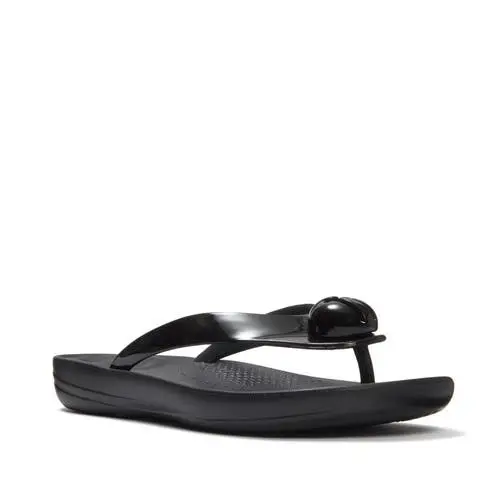 Fitflop Iqushion Glossy Flip-flops - Black